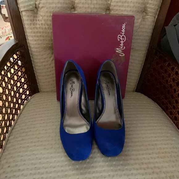 Shoes | New Velvet Blue Stillettos Sz 1 | Poshmark